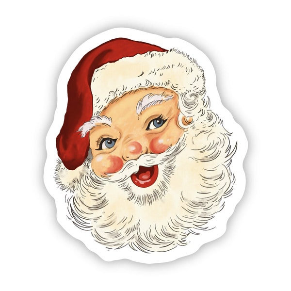 Santa Stickers - Etsy