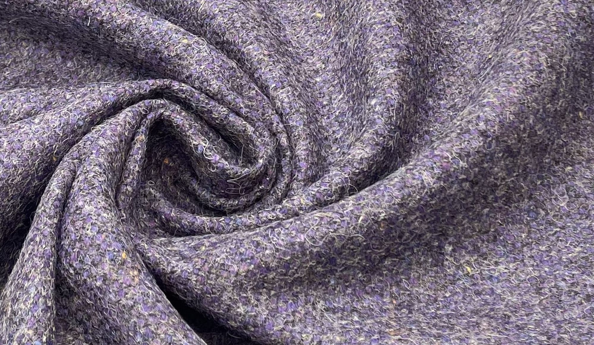 Purple Donegal Tweed Fabric, 100% English Wool Upholstery & Jacketing ...