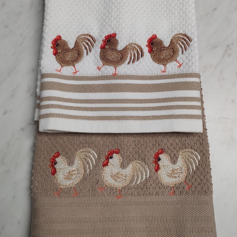 Embroidered Chicken - Etsy