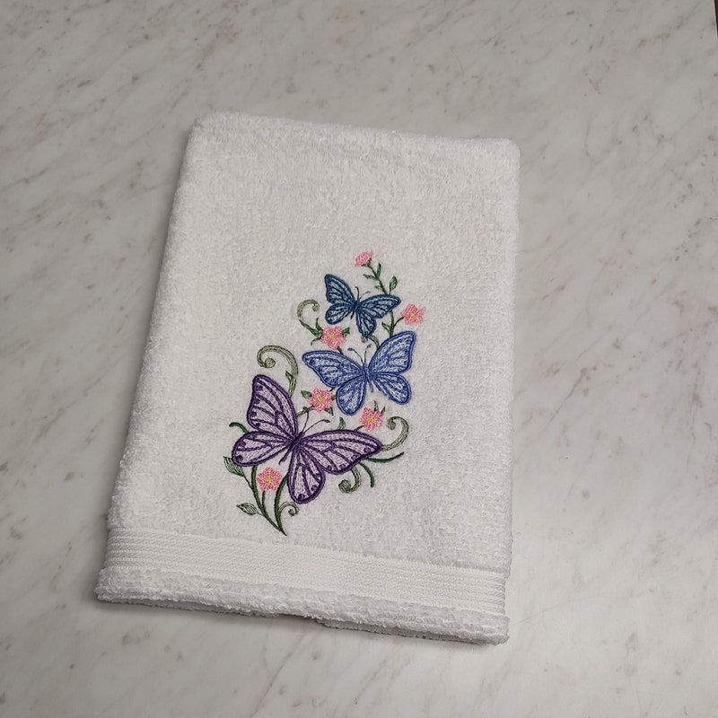 Butterfly Bath Towel Set - Etsy