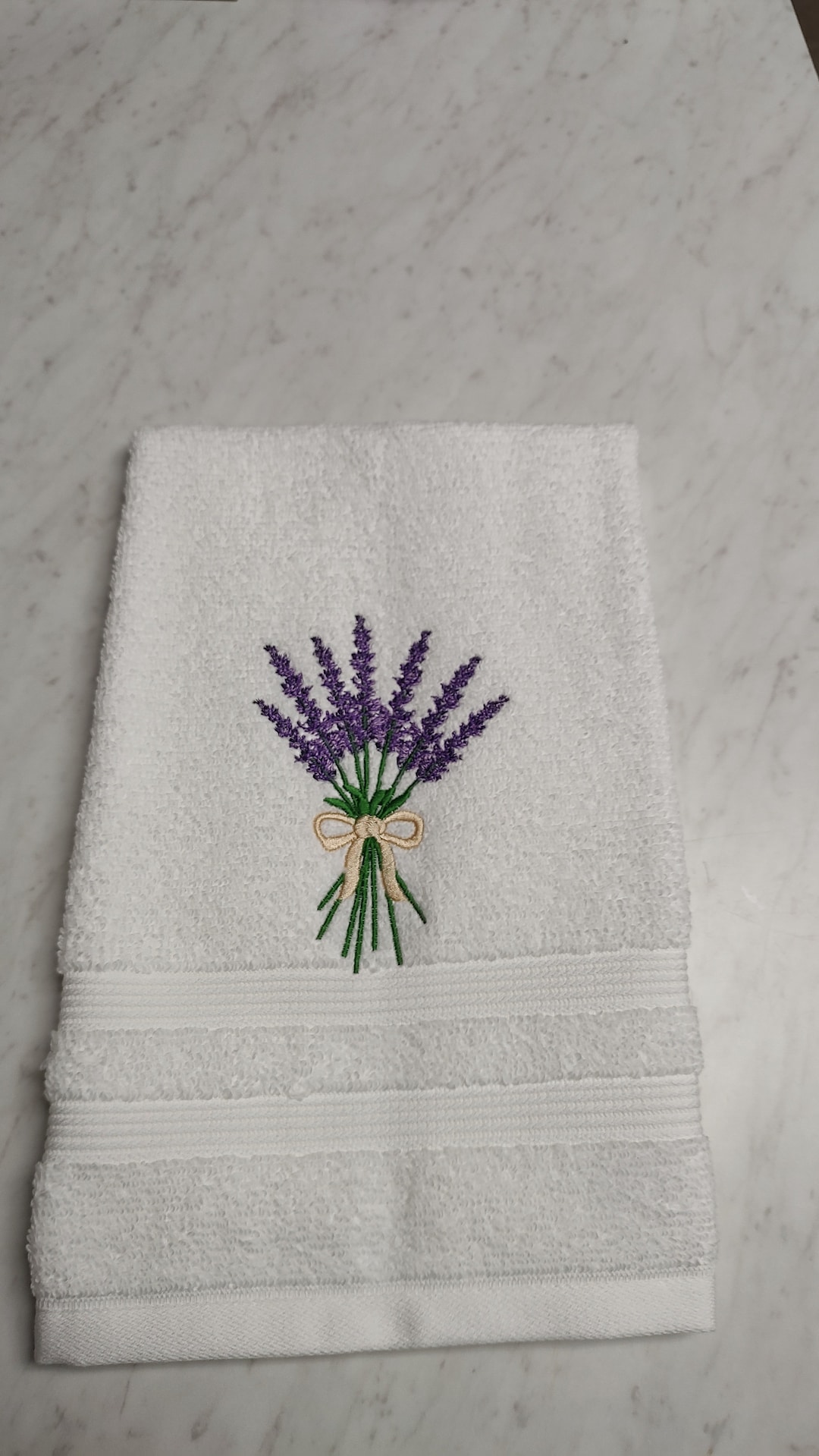 Embroidered Lavender Spray, 16 X 26 Hand Towel, Bathroom Towel ...