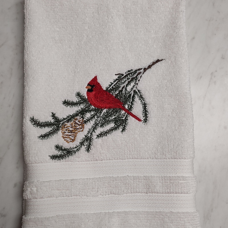 Embroidered Cardinal - Etsy