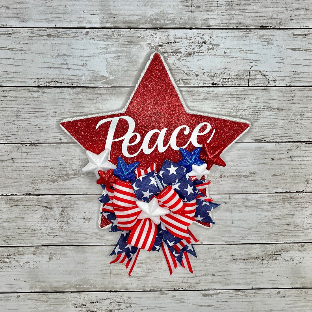 Americana Decor/patriotic Decor/red White and Blue/4th of July/military ...