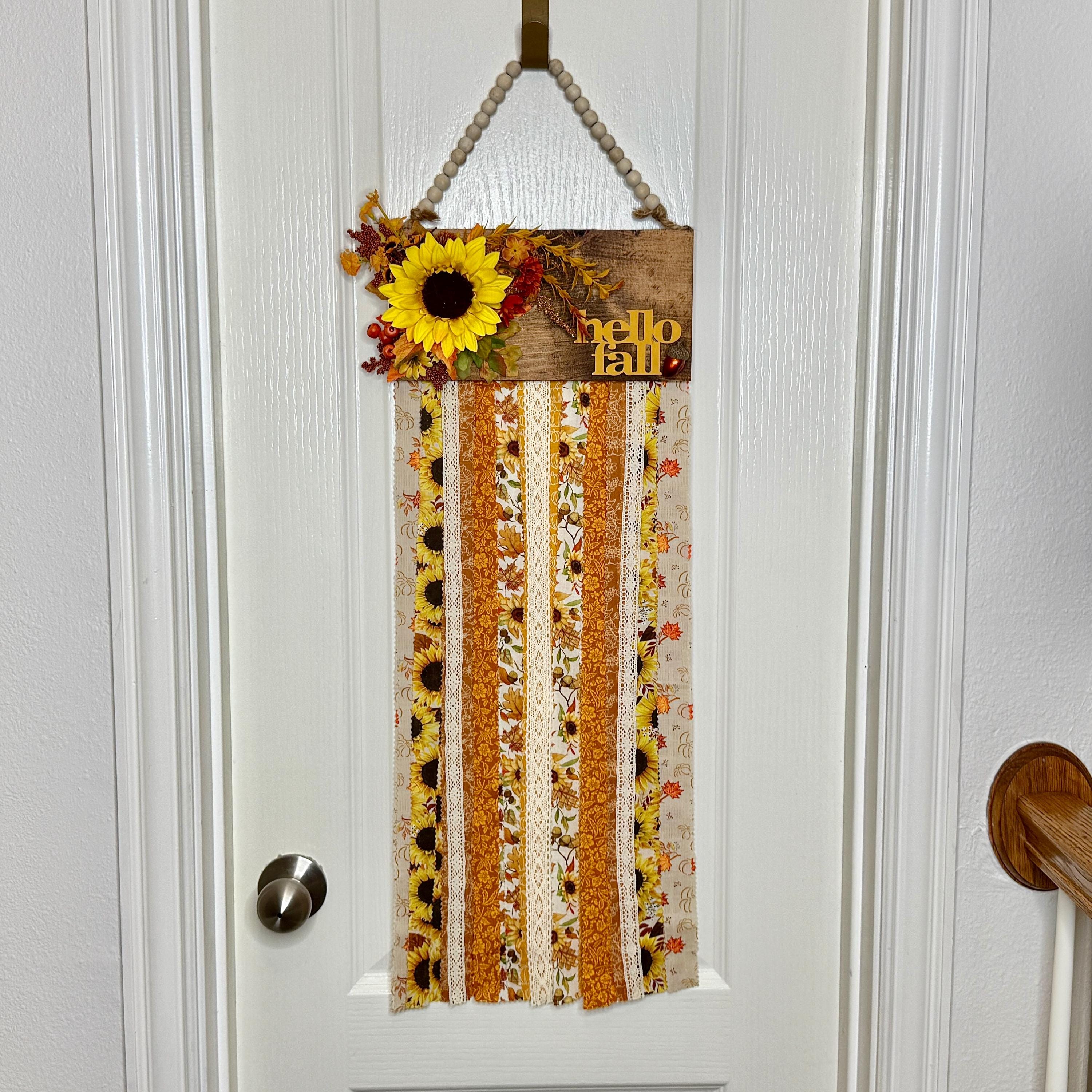 Fall Rag Hanging/fall Decor/fall Wall Art/pumpkin/pumpkin Decor/fall ...
