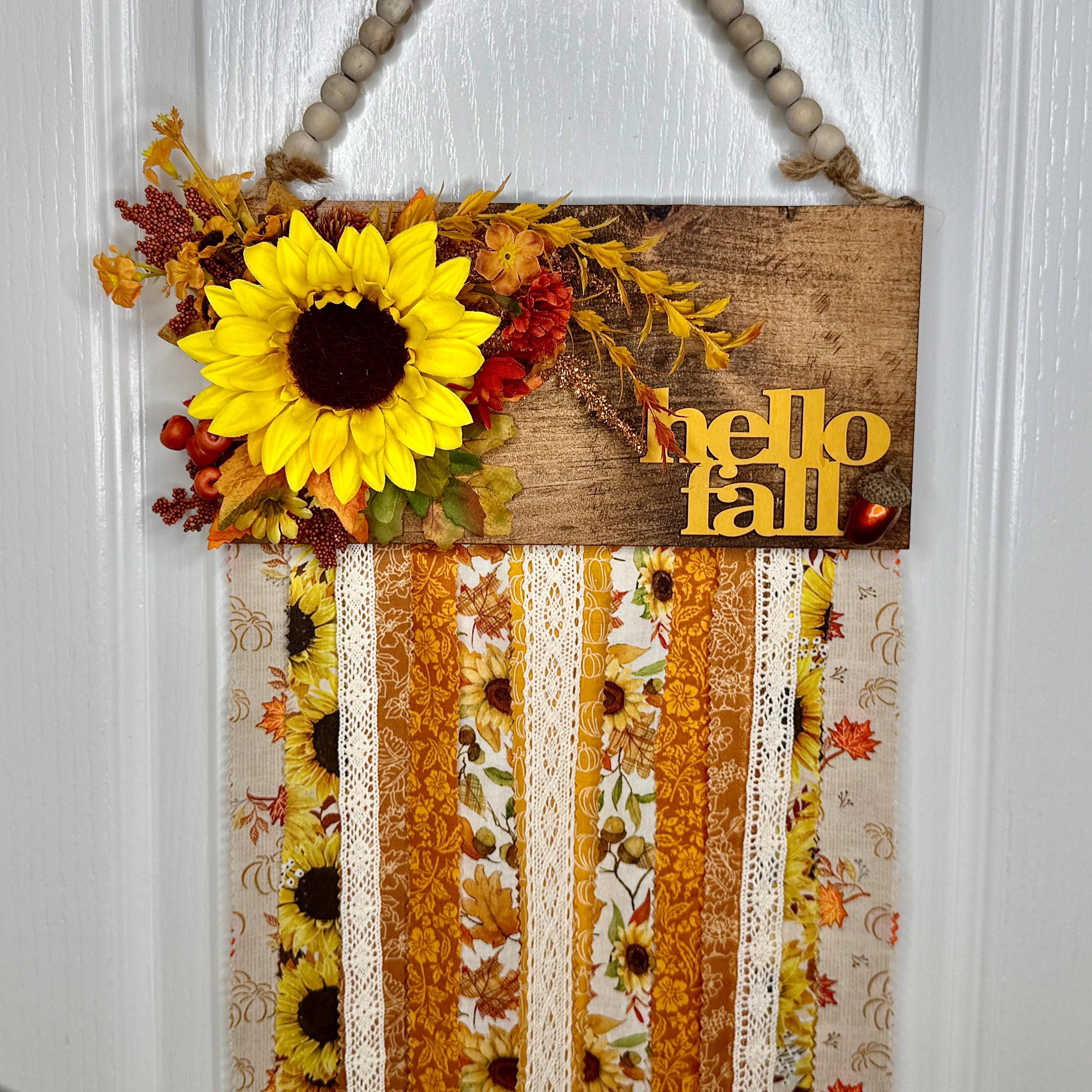 Fall Rag Hanging/fall Decor/fall Wall Art/pumpkin/pumpkin Decor/fall ...