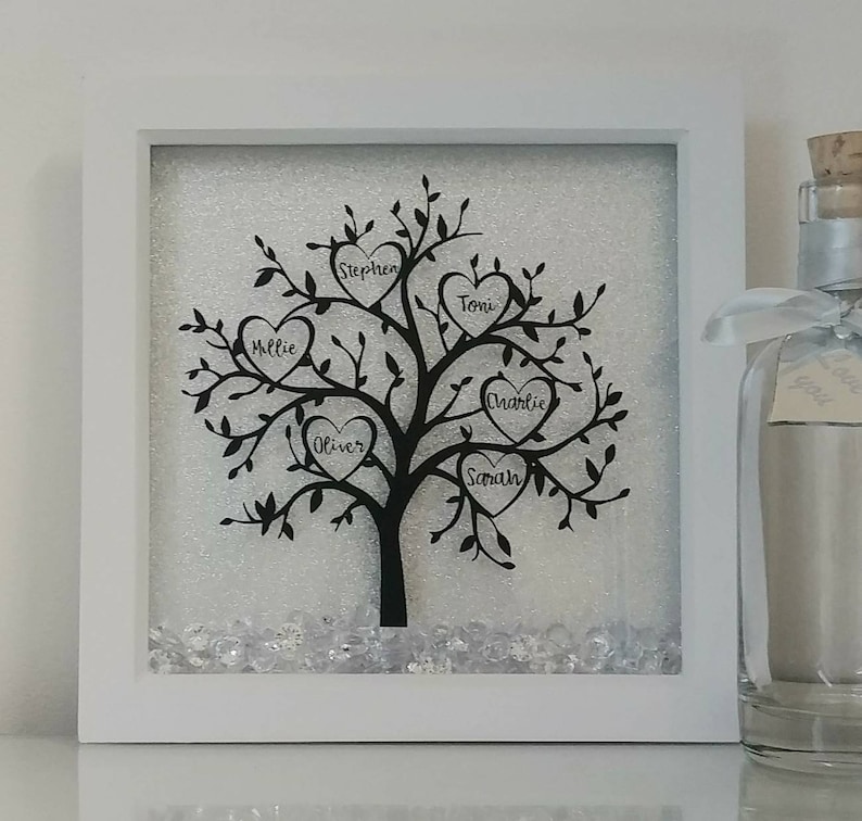 Personalised Family Tree Frame/ Mothers Day Gift/ Christmas/anniversary ...