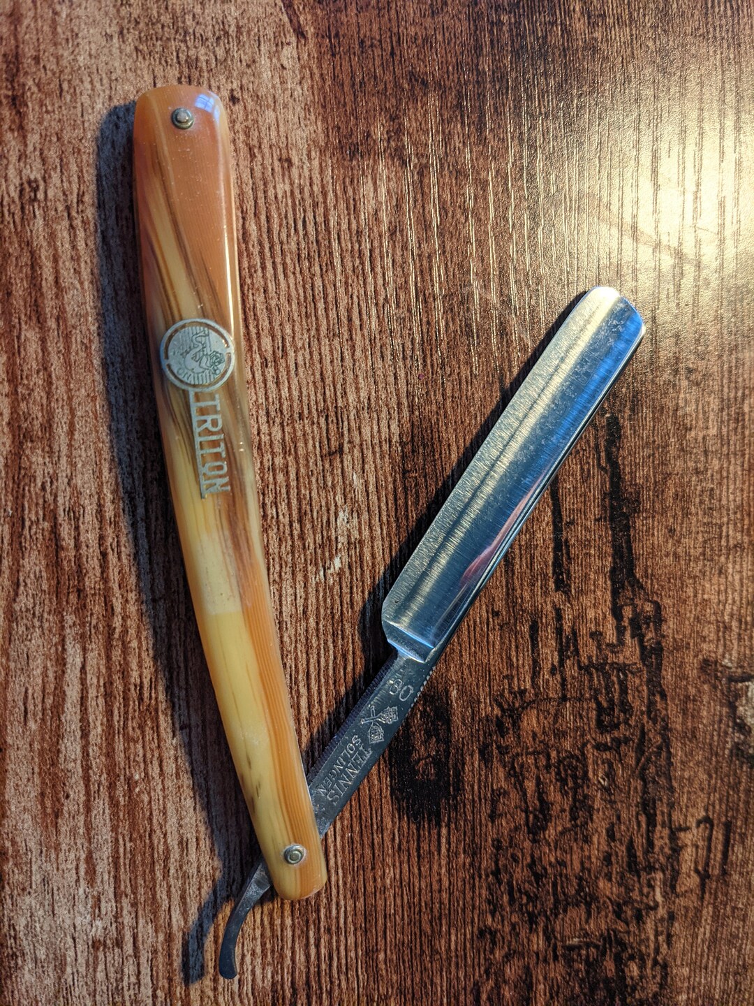 Vintage TRITON TENNIS NO 80 Straight Edge Razor Solingen, Allemagne ...