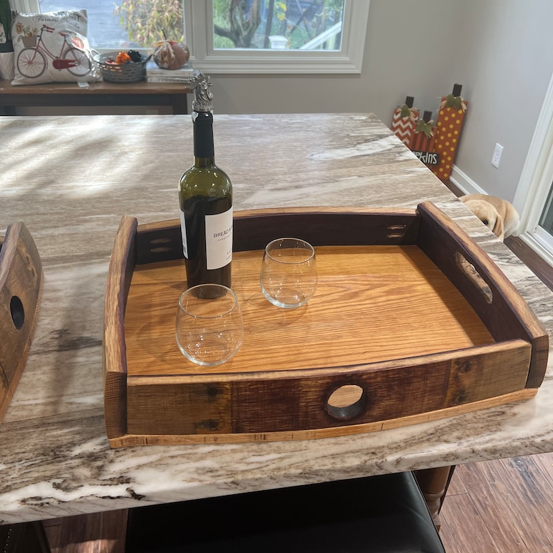 Wine Barrel Tray - Etsy