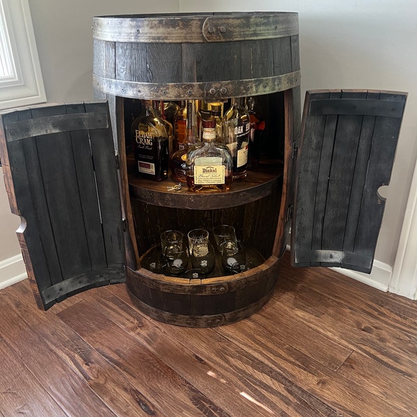 Whiskey Barrel Cabinet - Etsy