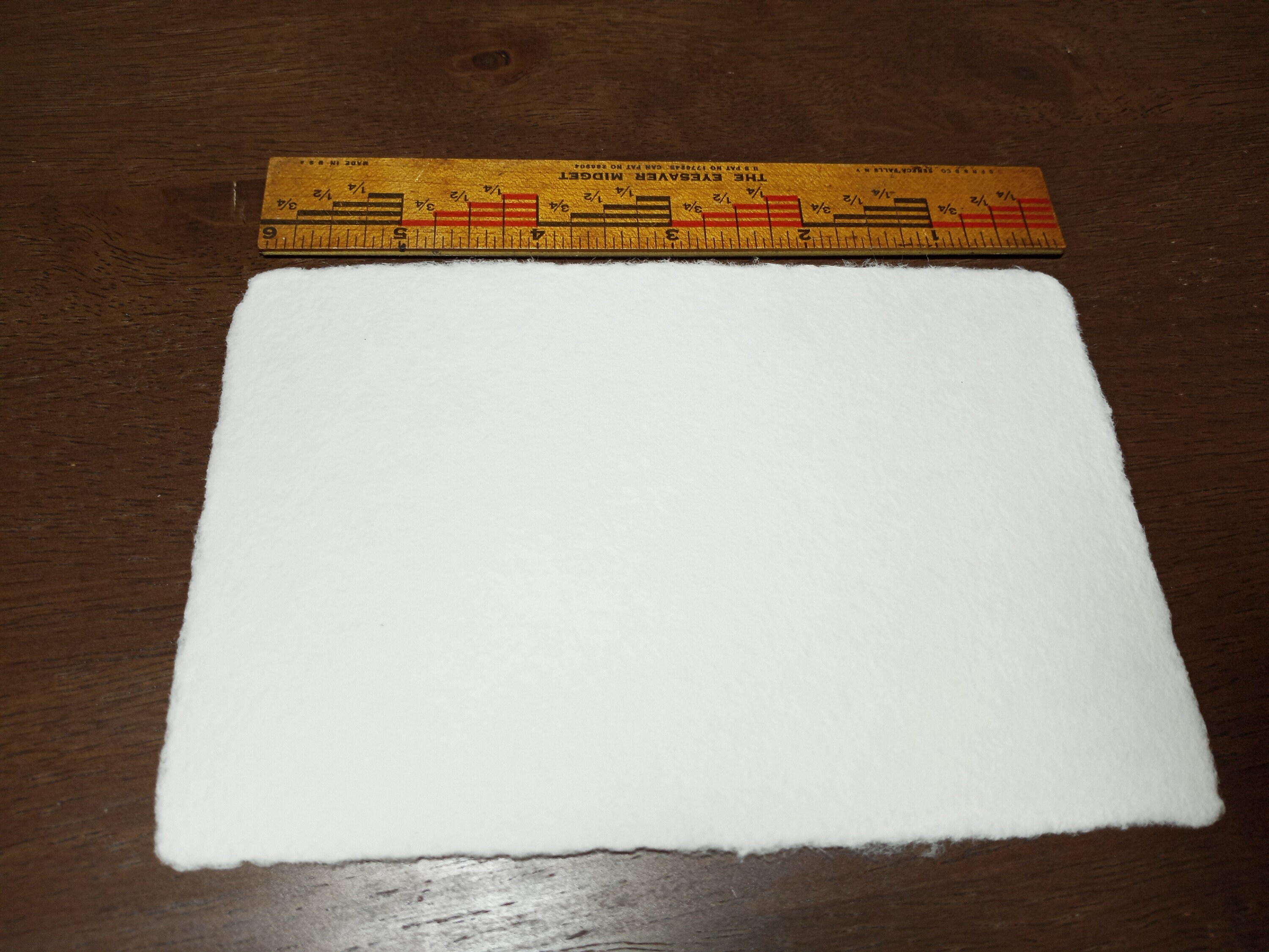 4x6 Inch Handmade Natural White Paper, Textured True Deckle-edged Paper ...