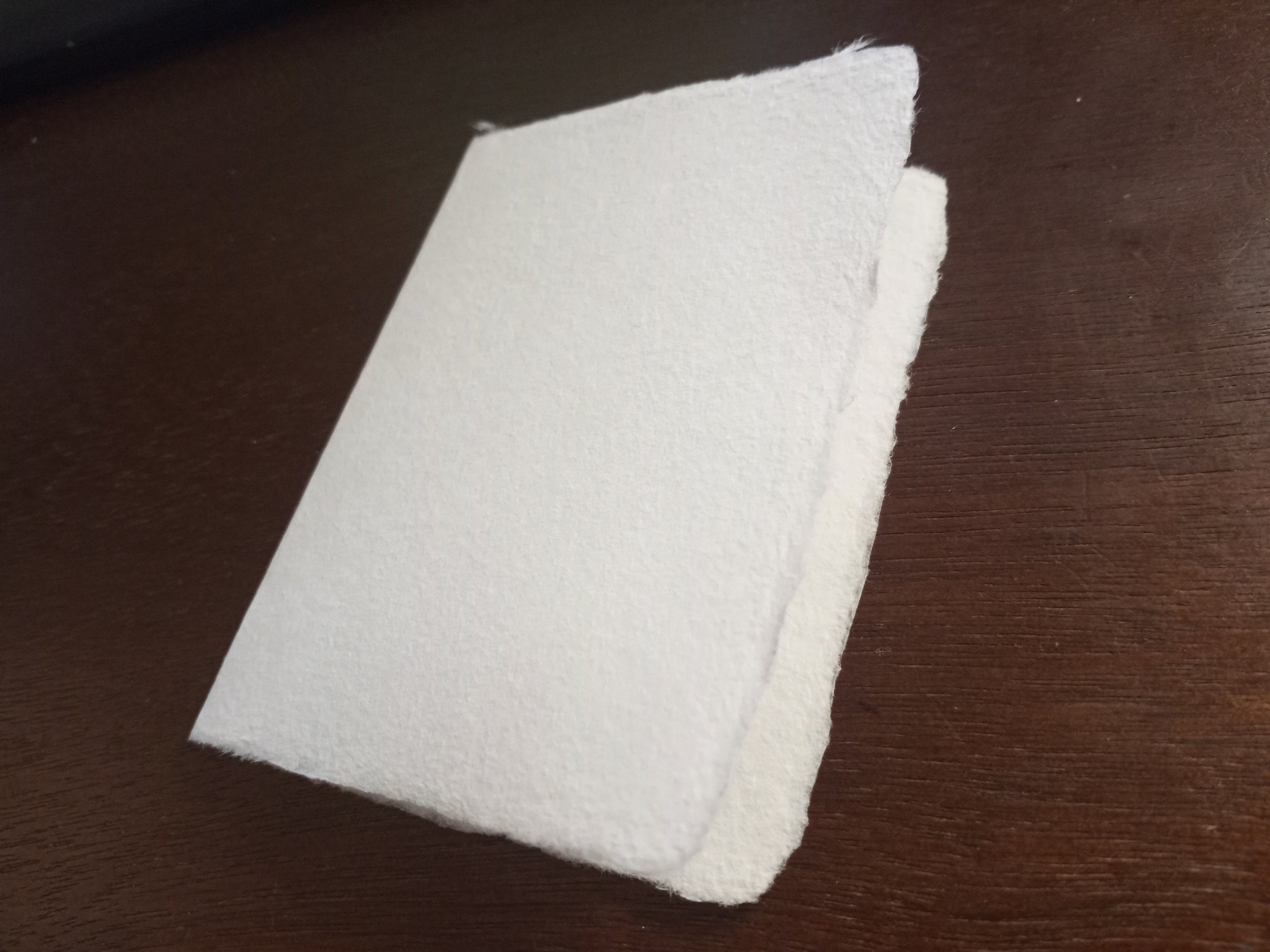 4x6 Inch Handmade Natural White Paper, Textured True Deckle-edged Paper ...