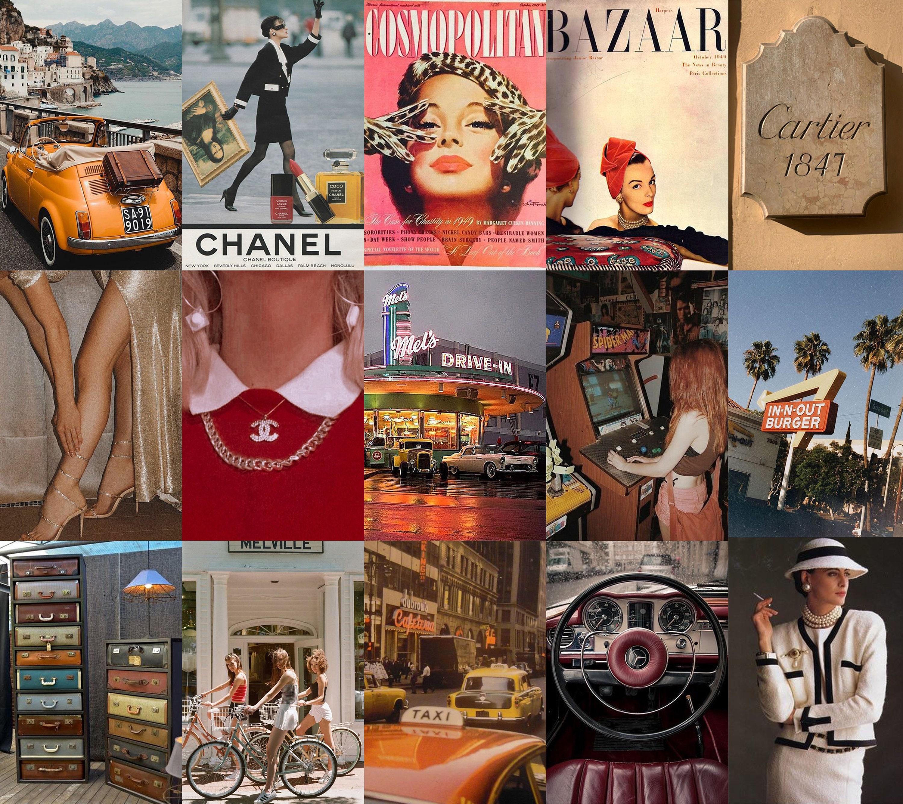 Vintage Fashion Collage Wallpaper