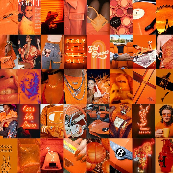 Orange Wall Collage - Etsy