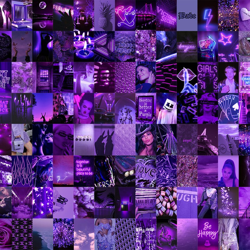 Purple Collage Kit - Etsy