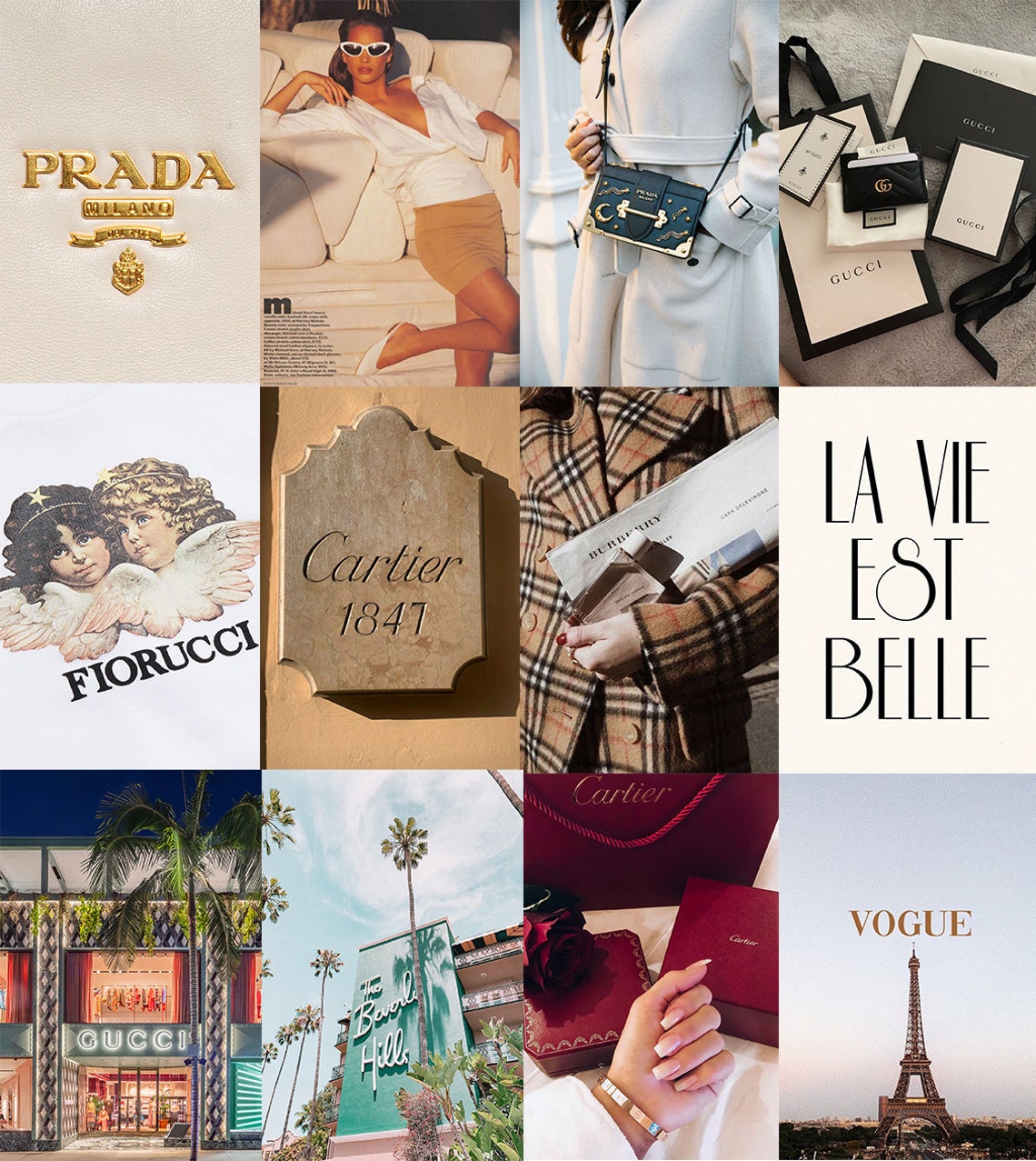 Boujee Fashion Wall Collage Kit Fashion Collage Kit Rainbow - Etsy