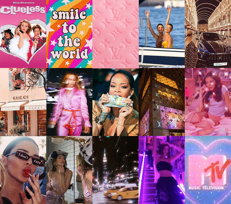Boujee Aesthetic Wall Collage Kit Trendy Wall Collage Kit - Etsy