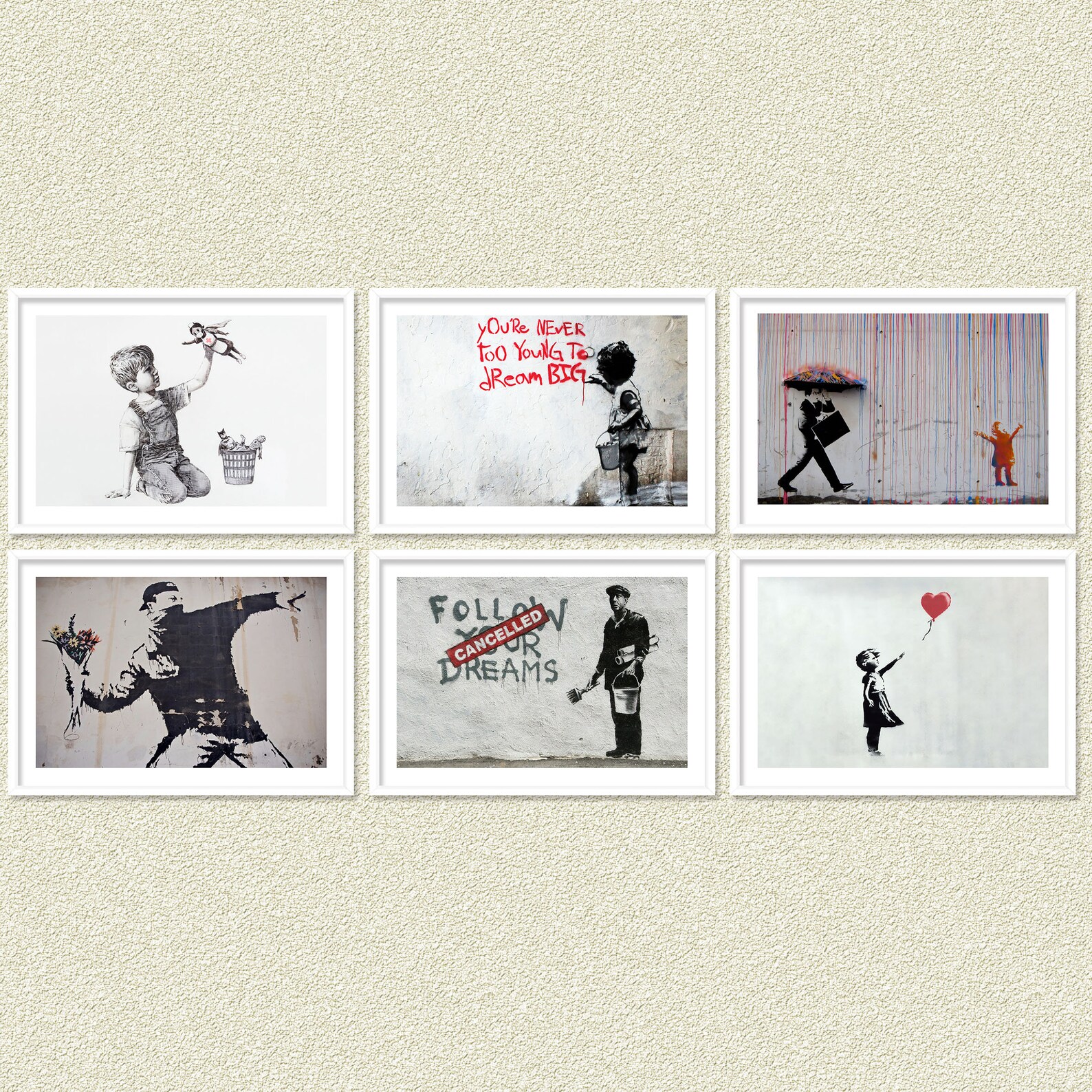 Banksy Digital Print Set of 6 Printable Banksy Poster - Etsy