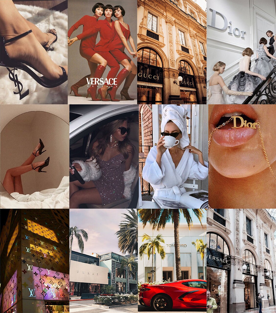 Boujee Fashion Wall Collage Kit Fashion Collage Kit Rainbow - Etsy