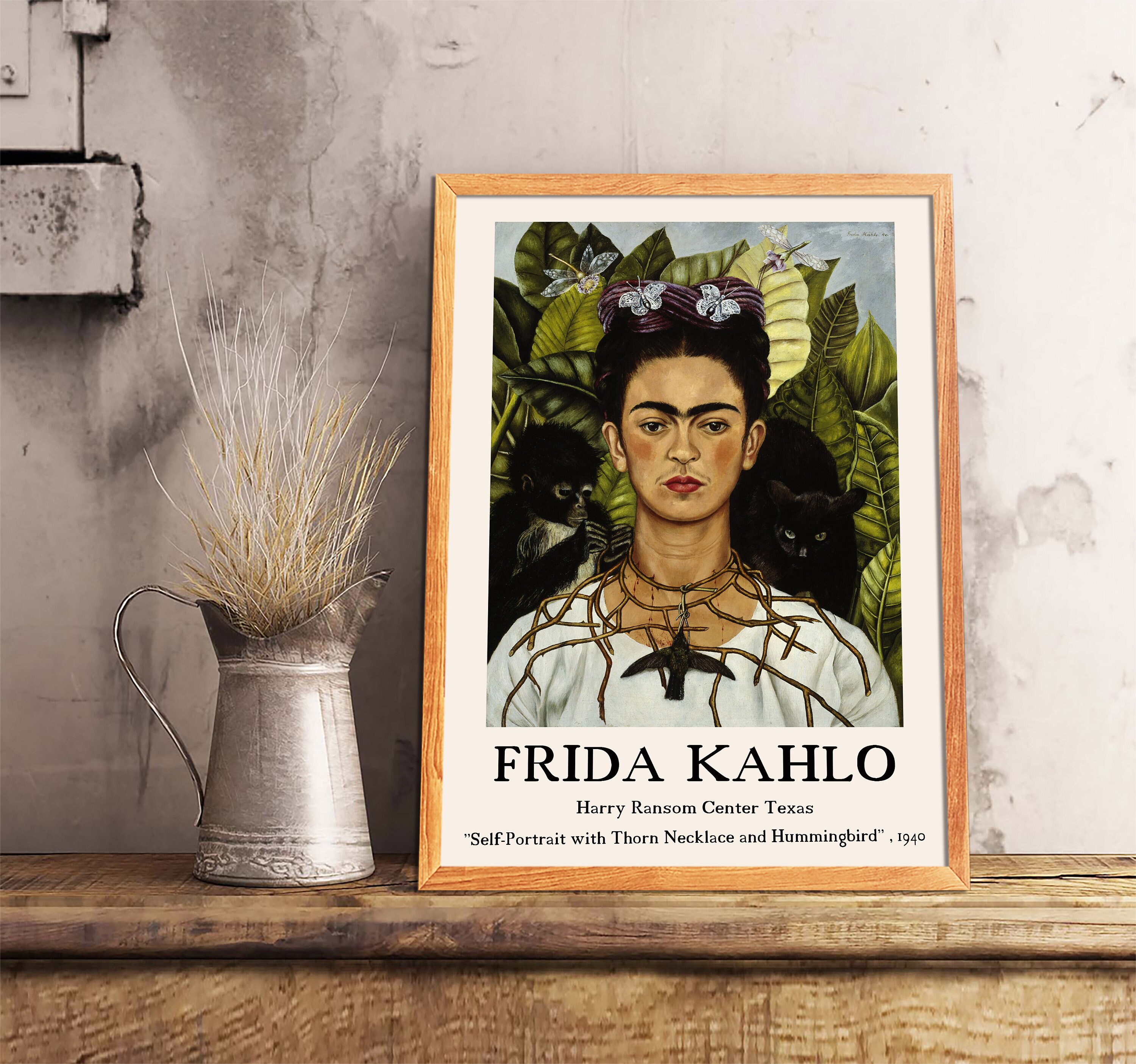 Frida Kahlo Poster Exhibition Poster Thorn Necklace and | Etsy