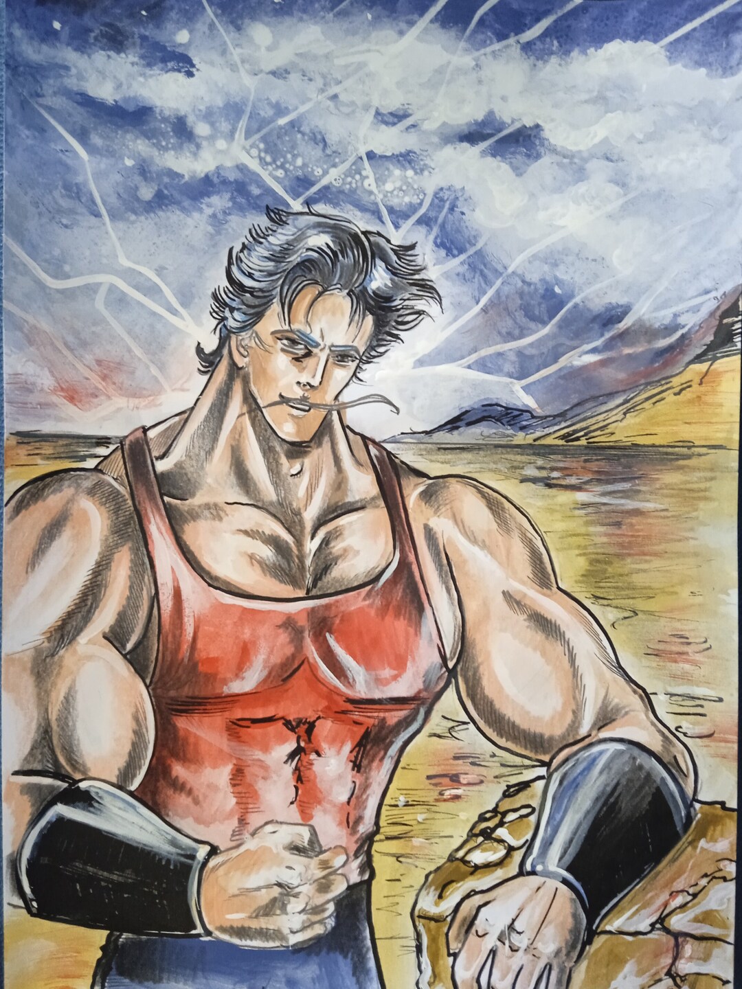 Hokuto No Ken Fanart Paint Drawing - Etsy