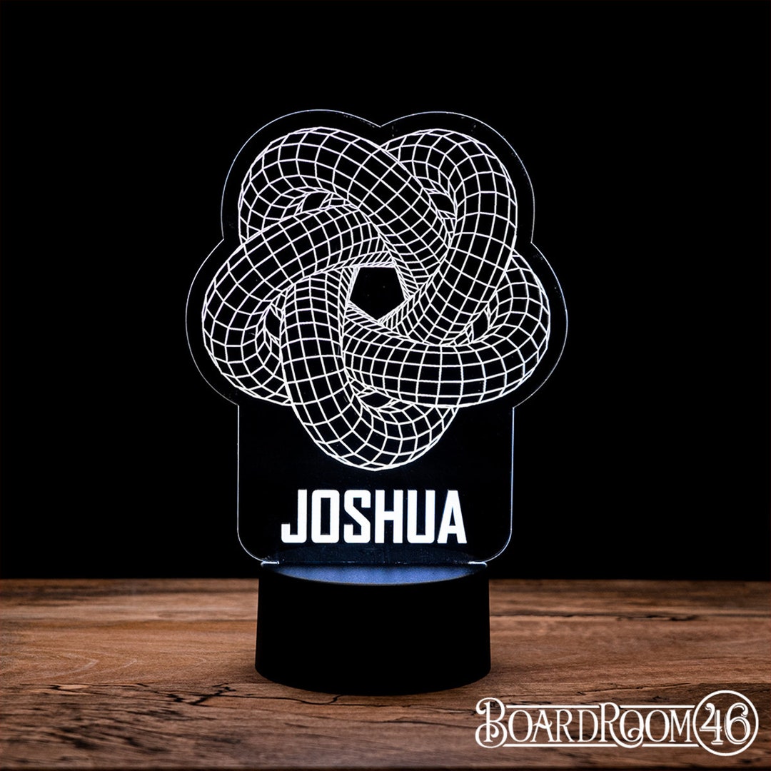 Personalized 3D Tech Knot Acrylic Light up Sign With LED Base, Night ...