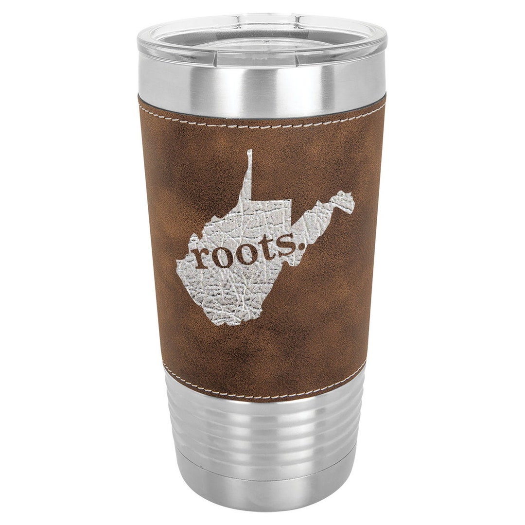 West Virginia Roots Etched Personalized Stainless Steel Tumbler 16 ...