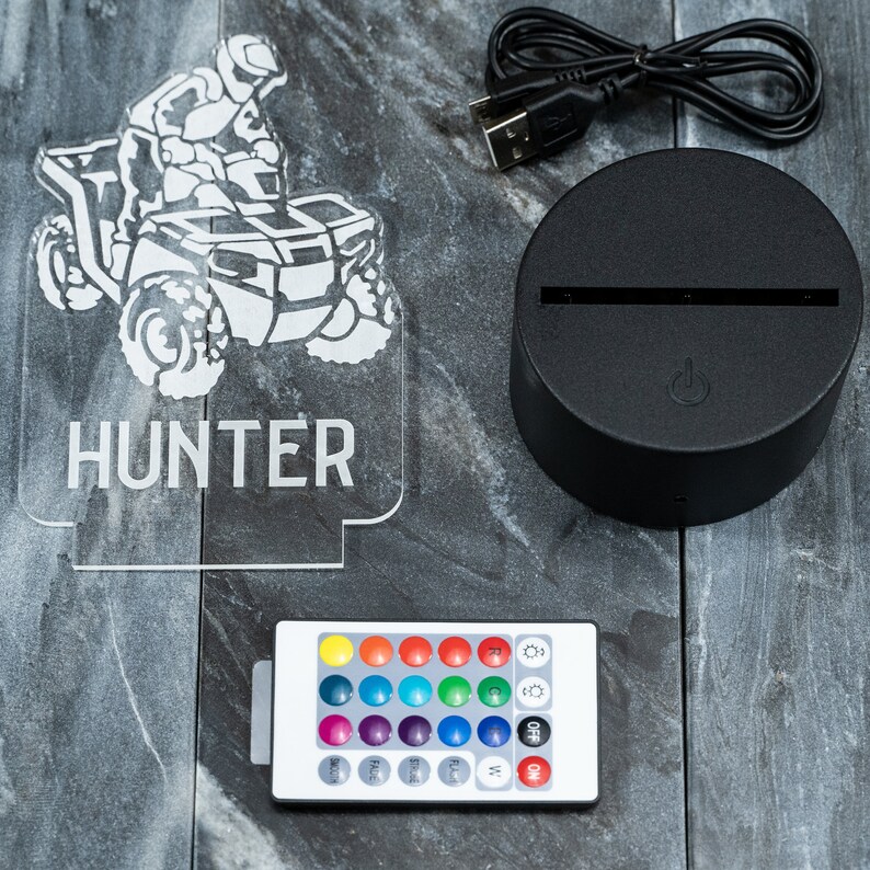 Personalized 3D Buck Acrylic Light up Sign With LED Base, Night Light ...