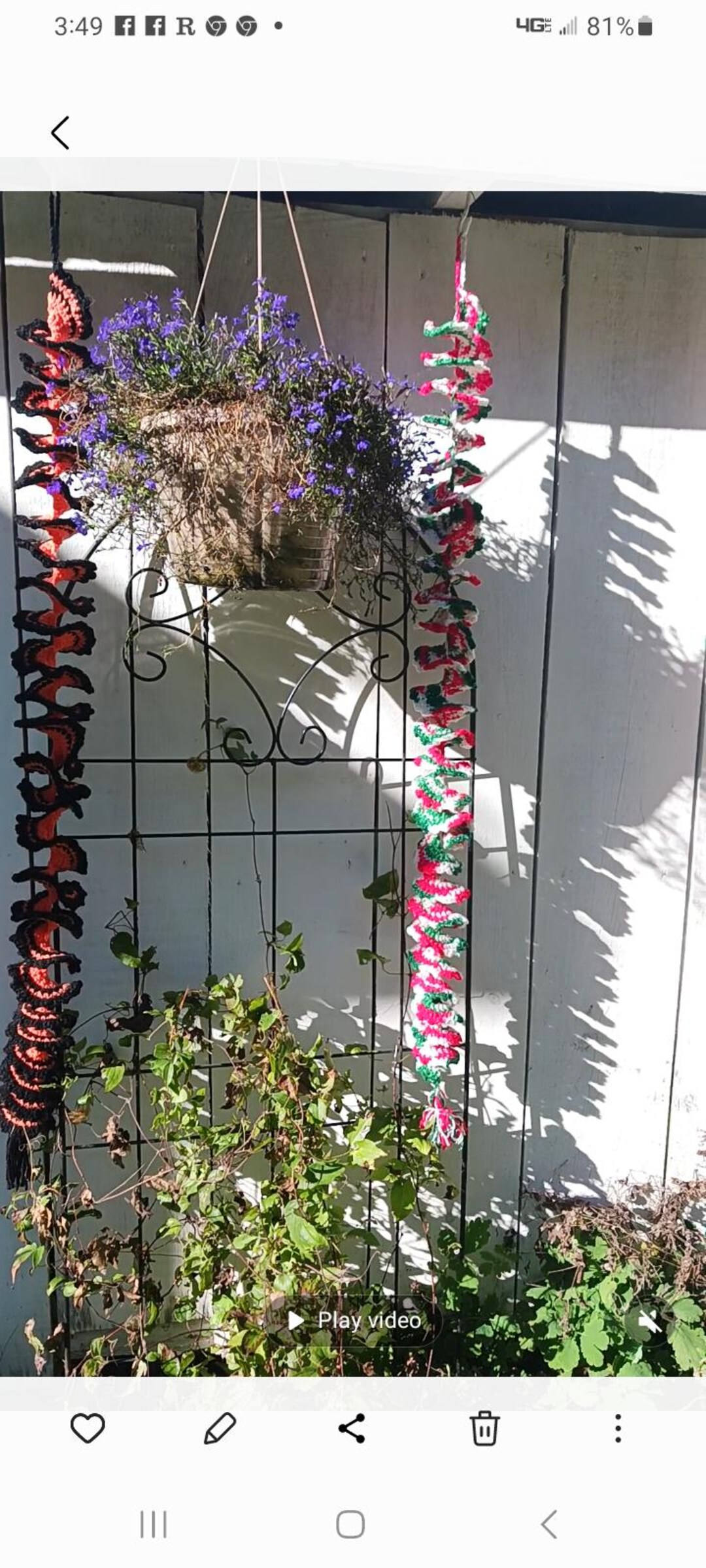 Crocheted Wind Spinner, Outdoor Decoration - Etsy