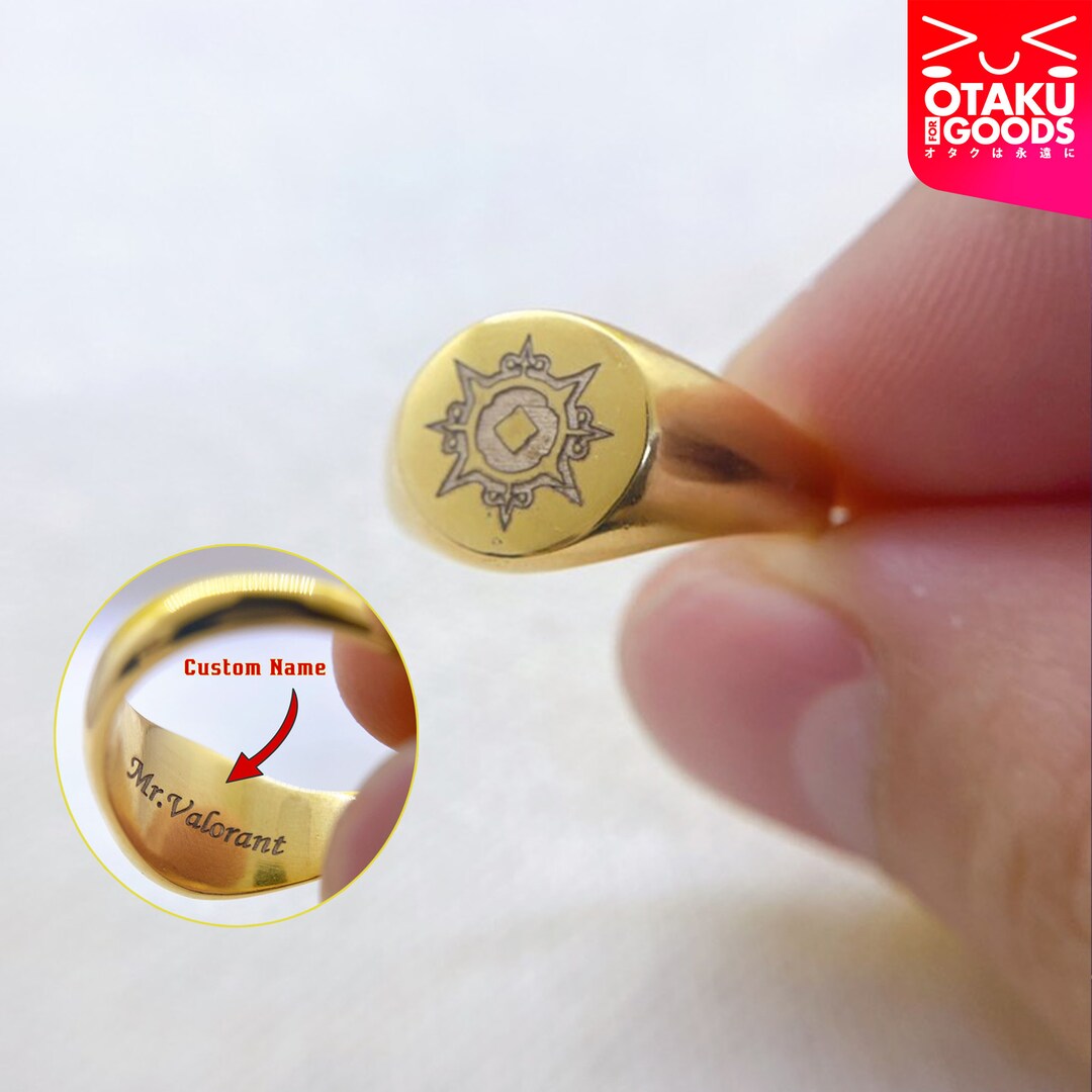 Fanmade Custom Reyna Abilities and Name Ring Handmade Sterling Gold ...