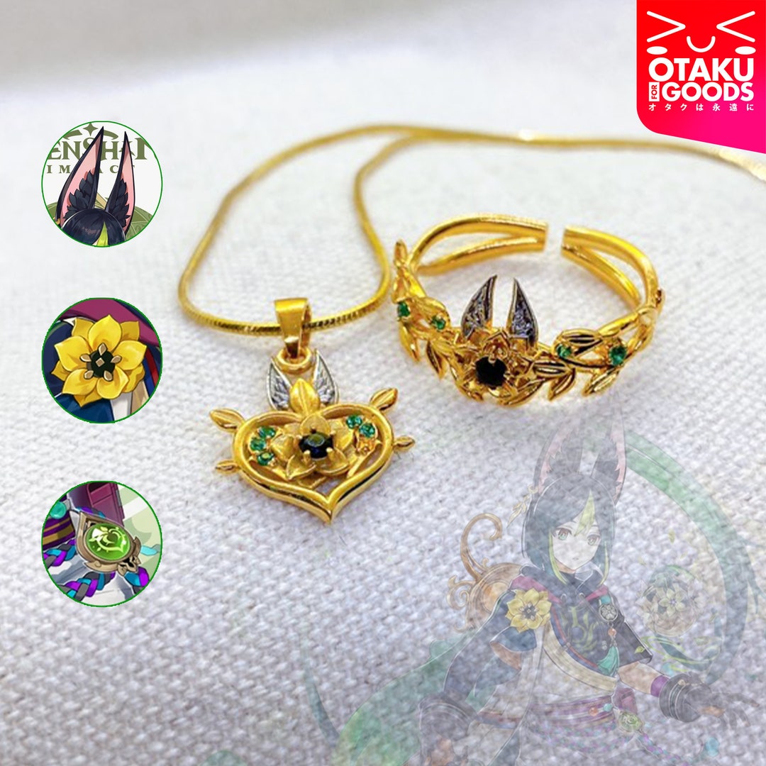 Genshin Impact Sumeru Combo Necklace & Ring Tighnari Pattern Custom ...