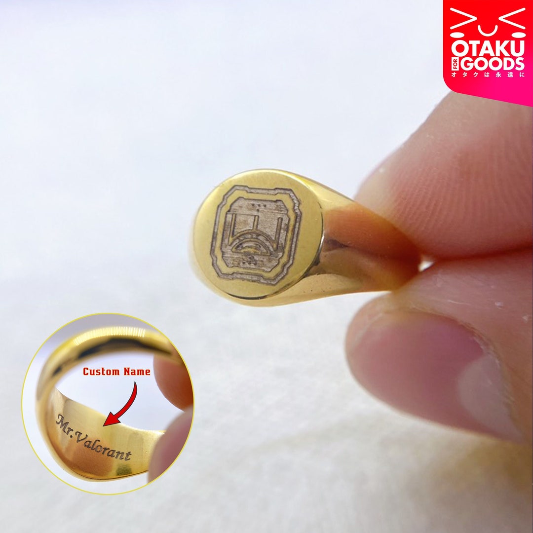 Fanmade Custom Chamber Abilities and Name Ring Handmade Sterling Gold ...