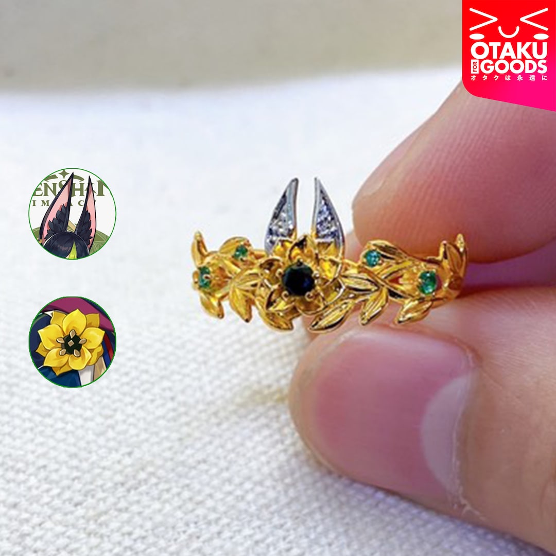 Genshin Impact Sumeru Tighnari Pattern Custom Ring Handmade Sterling ...