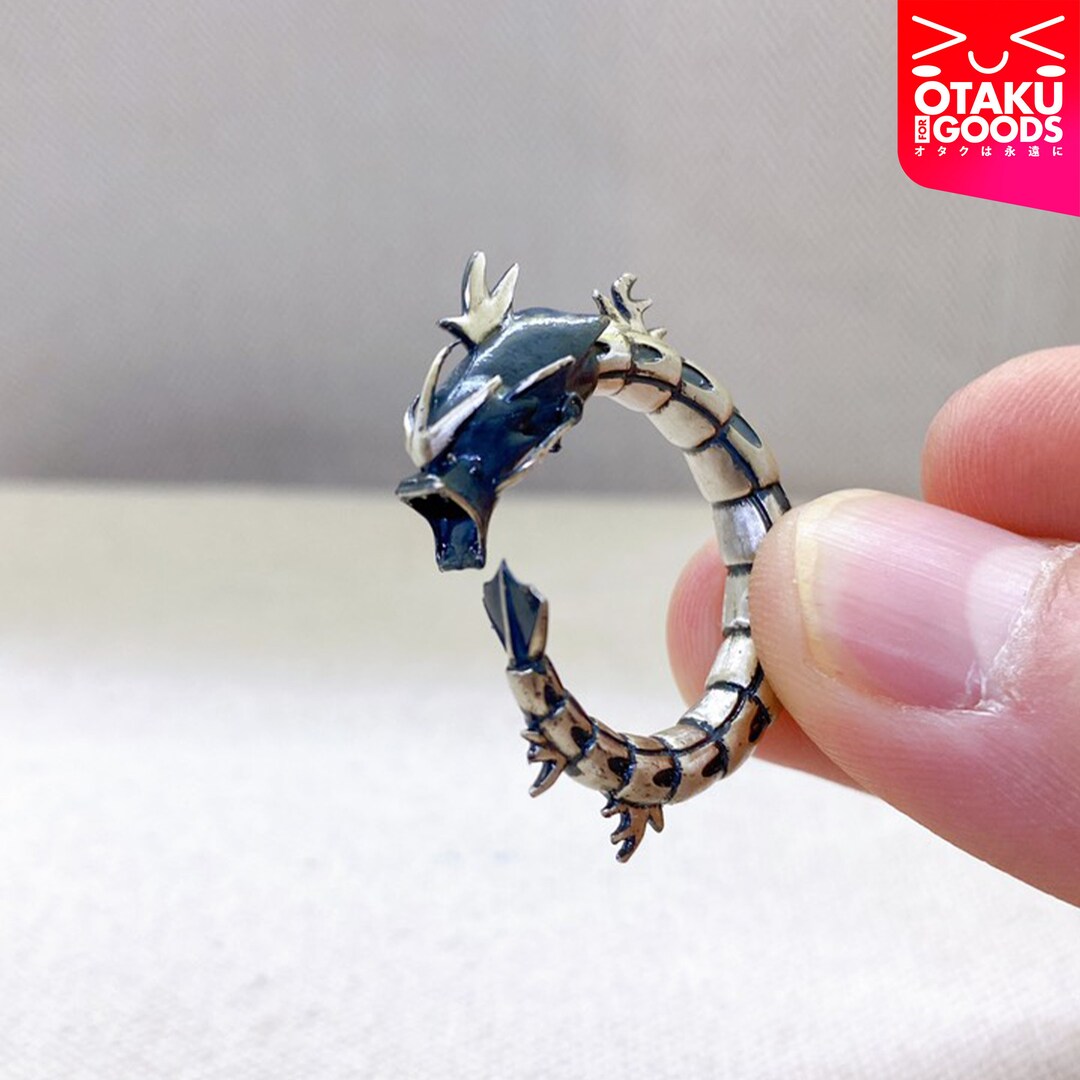 Fanmade Pokemon Gyarados Wrapped Custom Ring Handmade, Gyarados Silver ...