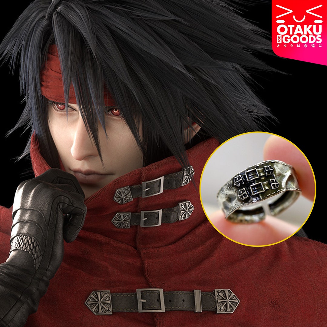 Fanmade Final Fantasy VII Vincent Valentine Ring Handmade Silver 950 ...