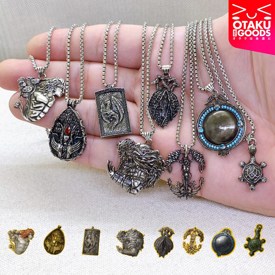 Fanmade Elden Ring Talismans Necklace Handmade Silver, Elden Ring ...