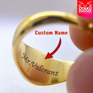 Fanmade Custom Sage Abilities and Name Ring Handmade Sterling Gold ...