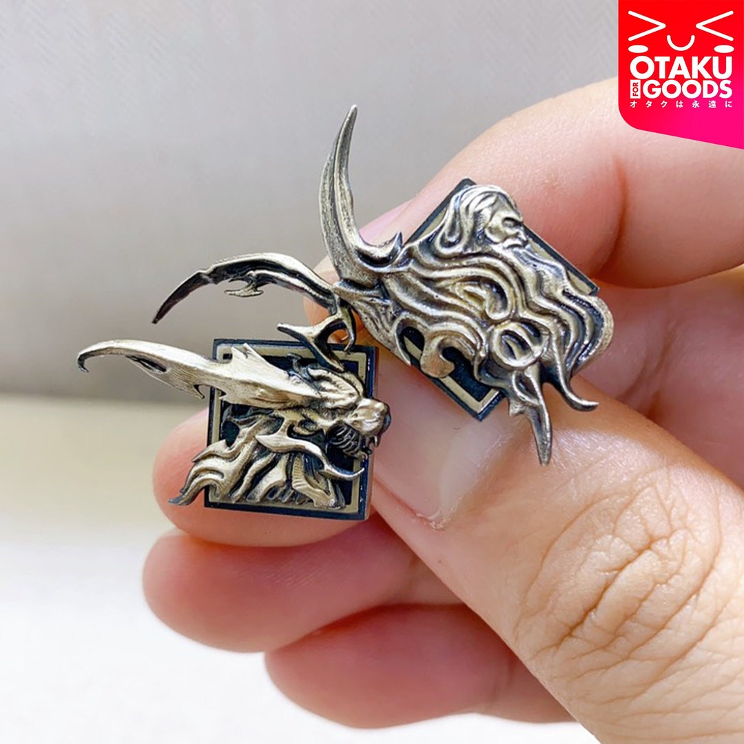 Fanmade Final Fantasy XVI Eikons Dominant Logo Enamel Pin Silver ...