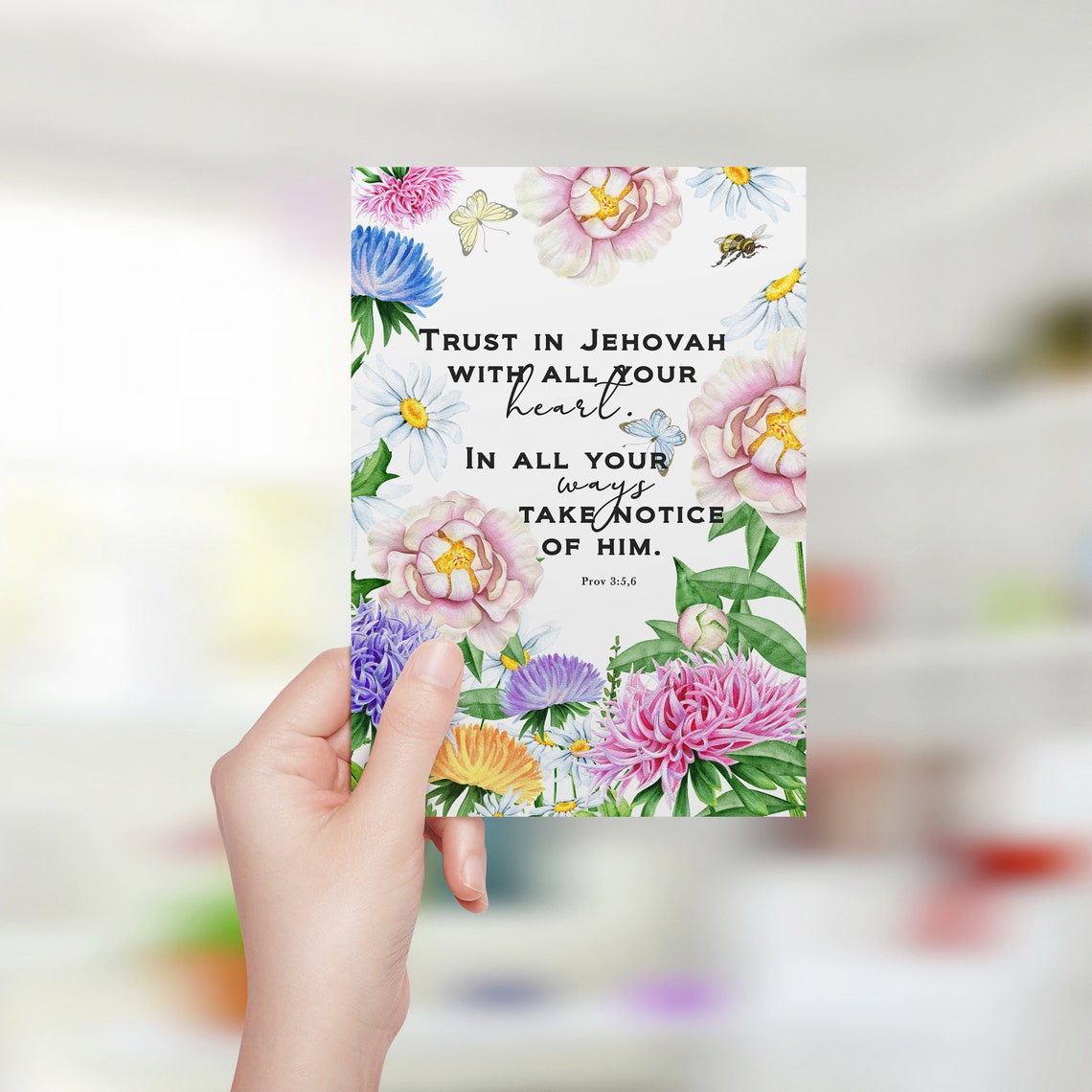 JW Greeting Card - A2 & A7 Greeting Card - Proverbs 3:5,6 - JW ...