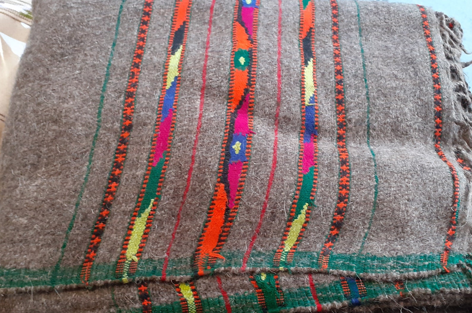 Very thick patoo shawl Afghan Handmade men patu patoo wool | Etsy