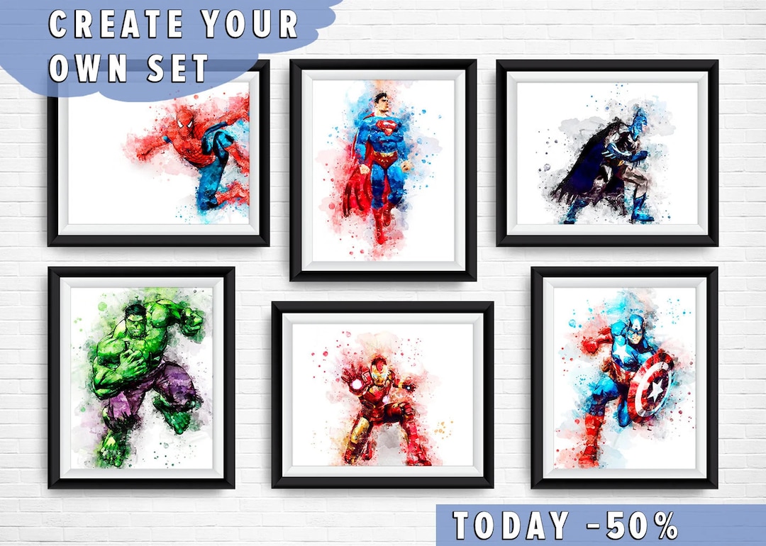 Watercolor Print Digital Poster Set of 3 4 5 6 8 9 10 Nursery Decor ...