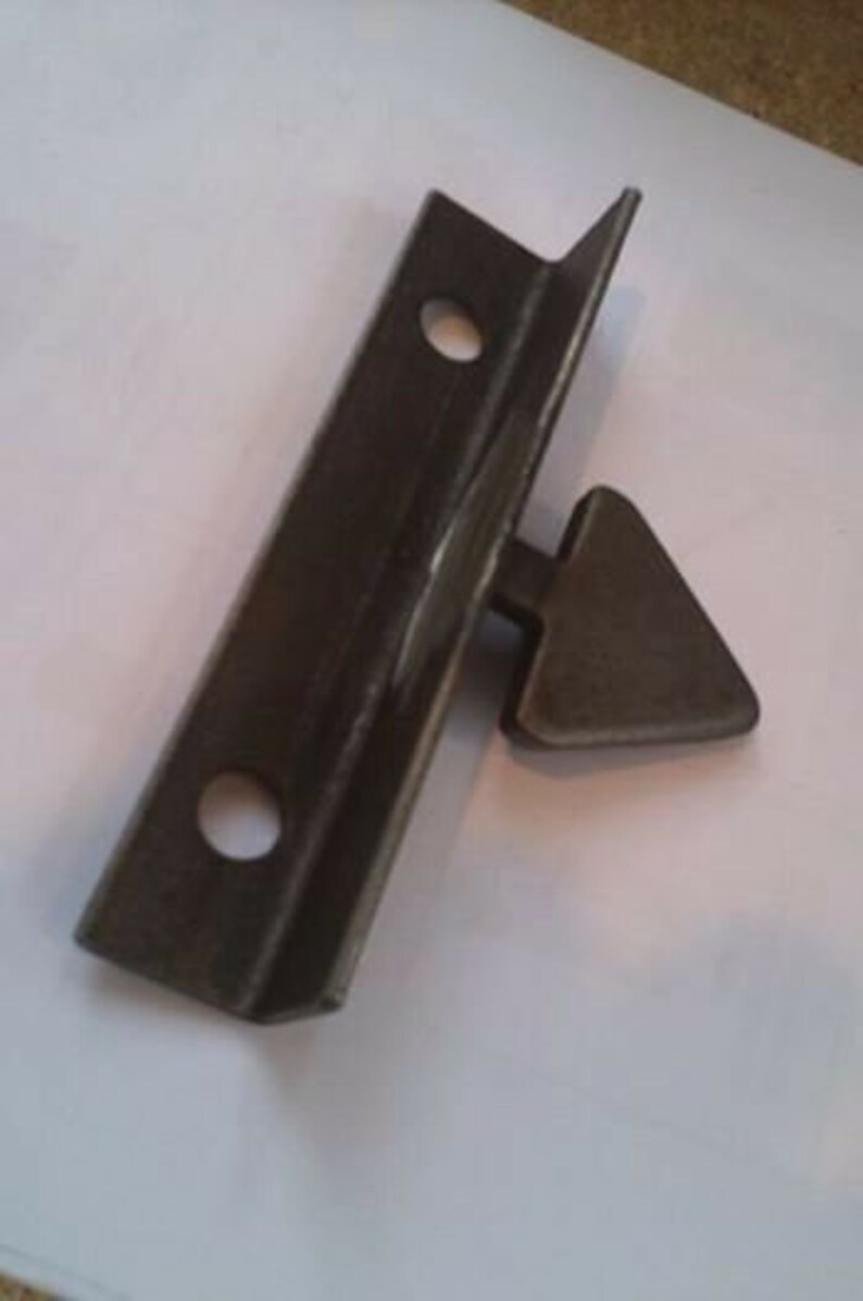 Gate Catch Door Latch for Metal Iron Gates Reversible Grey Metal Finish ...