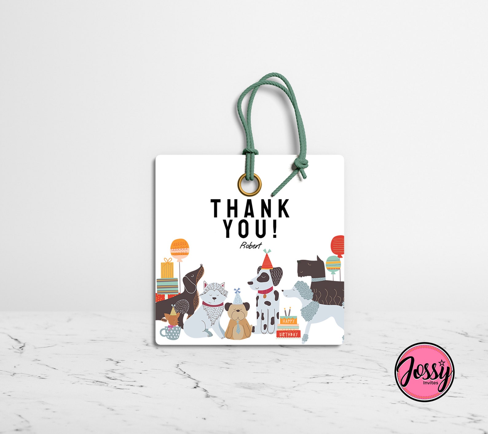 Dog Cake Topper Puppy Printable Centerpiece Editable | Etsy