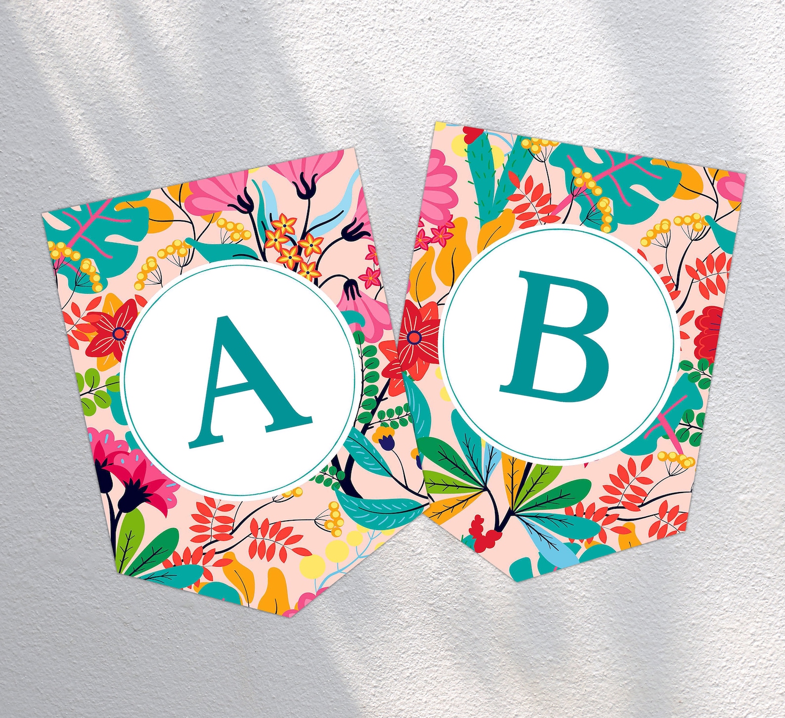 Floral Banner Editable Template Printable Letters Bridal | Etsy