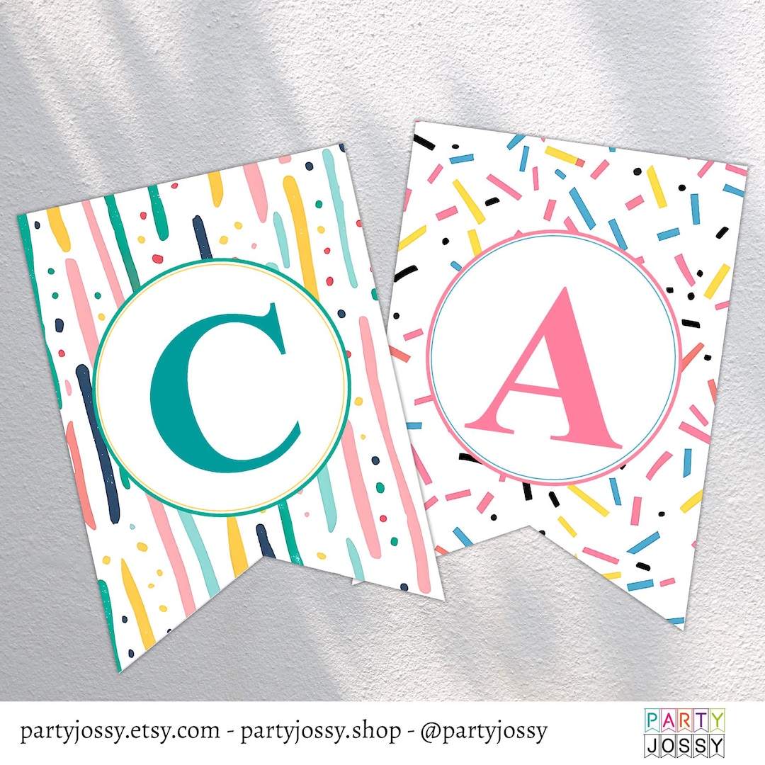 Birthday Sprinkles Candy Banner, INSTANT DOWNLOAD, PDF Editable Text - Etsy