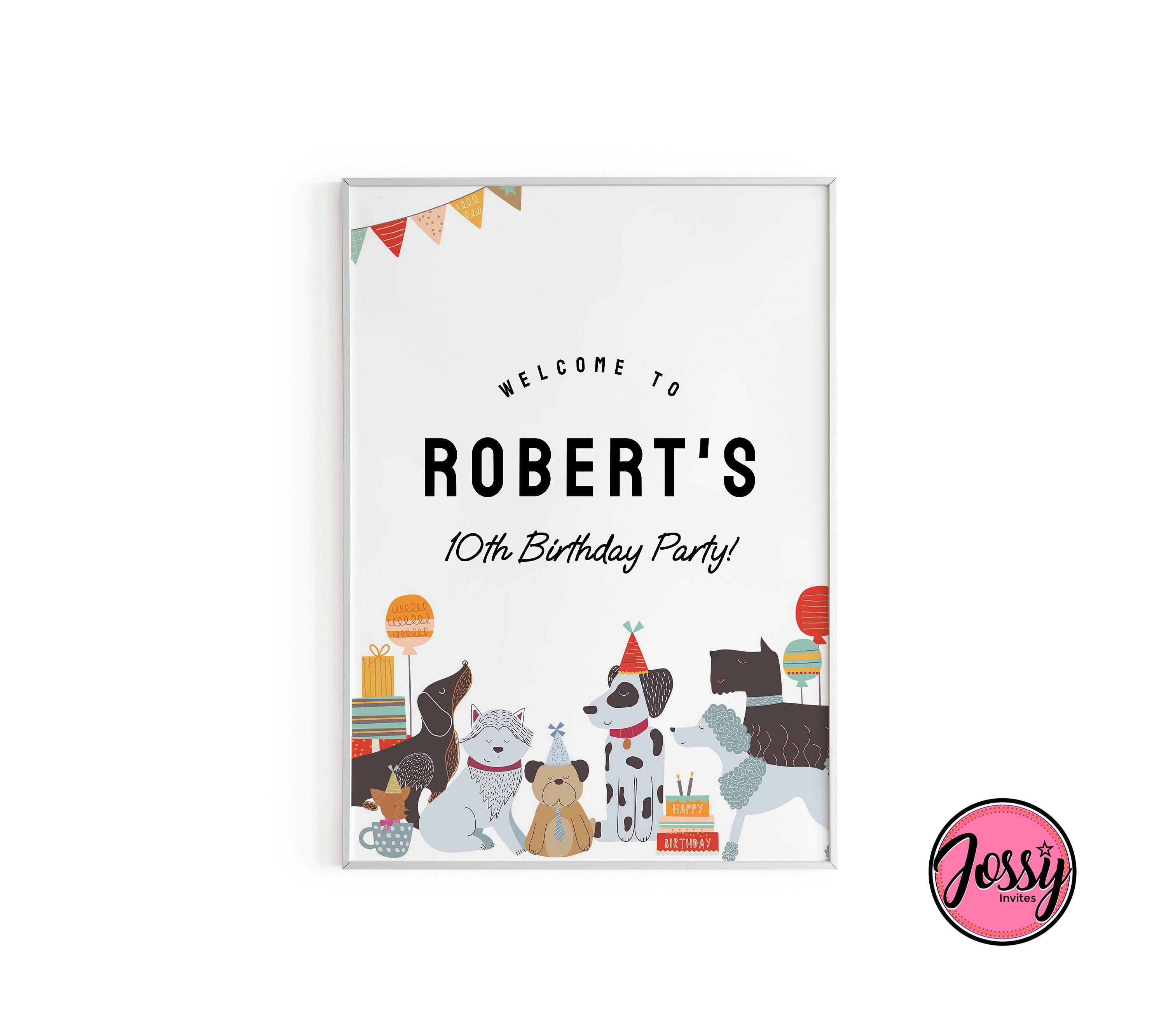 Dog Theme Banner Puppy Flag Printable Alphabet Banner Set | Etsy