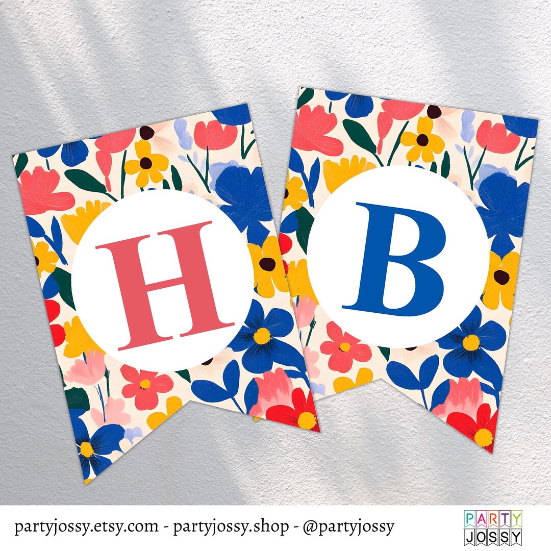 Summer Bloom Floral Banner, INSTANT DOWNLOAD, PDF Editable Text - Etsy
