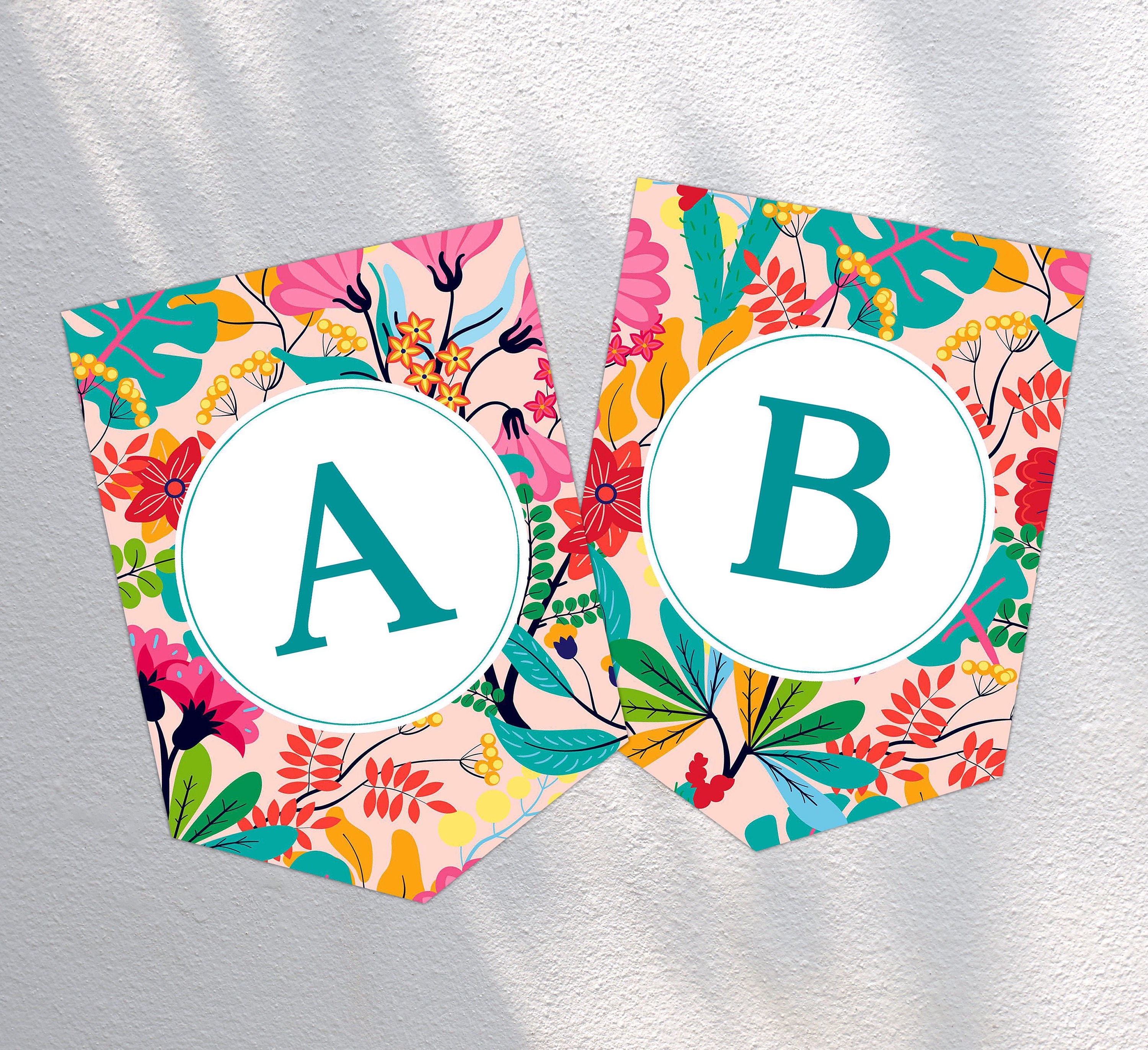 Pastel Rainbow Alphabet Banner, Printable Letters A-Z | First Birthday ...