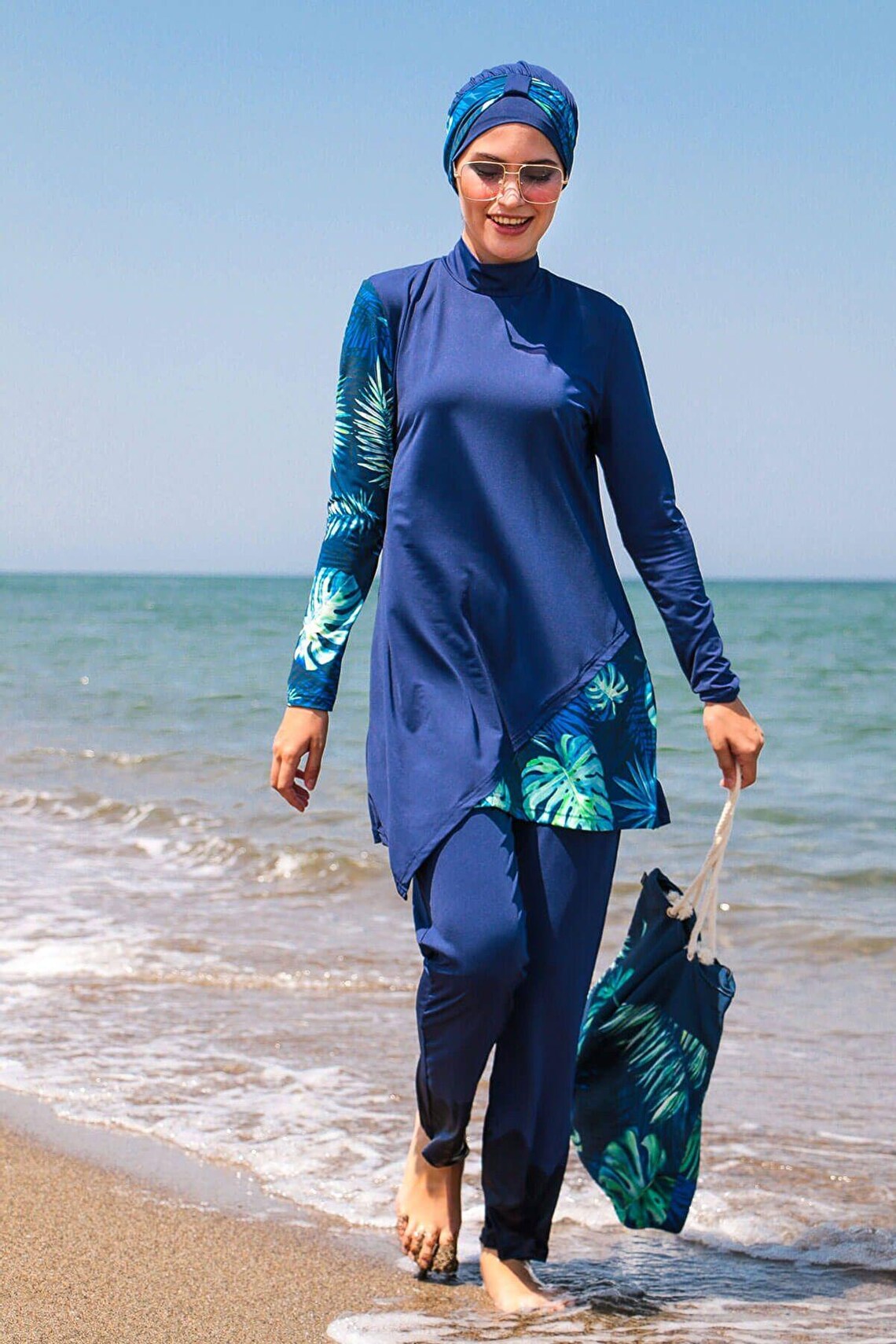 Lycra Navy Burkini Modest Swimwear M2125 - Etsy