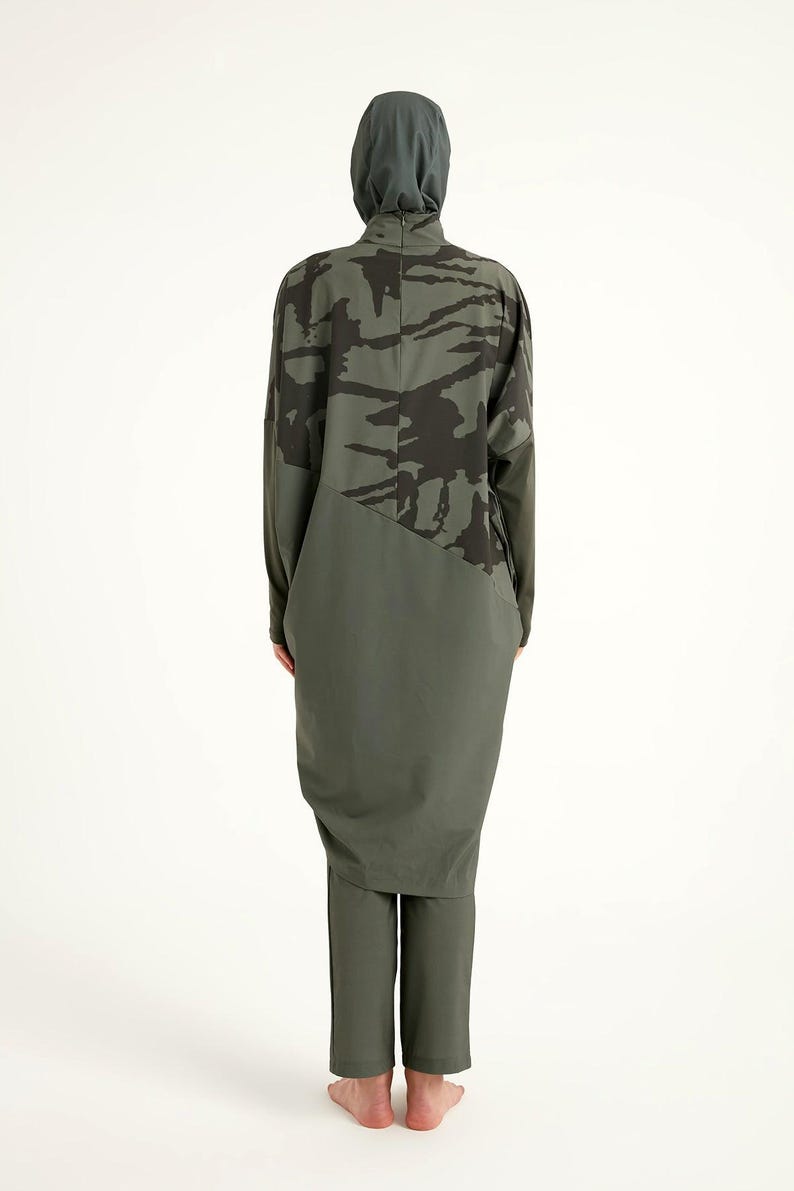 Khaki Full Coverage Modest Swimwear Burkini Set M2516 - Etsy