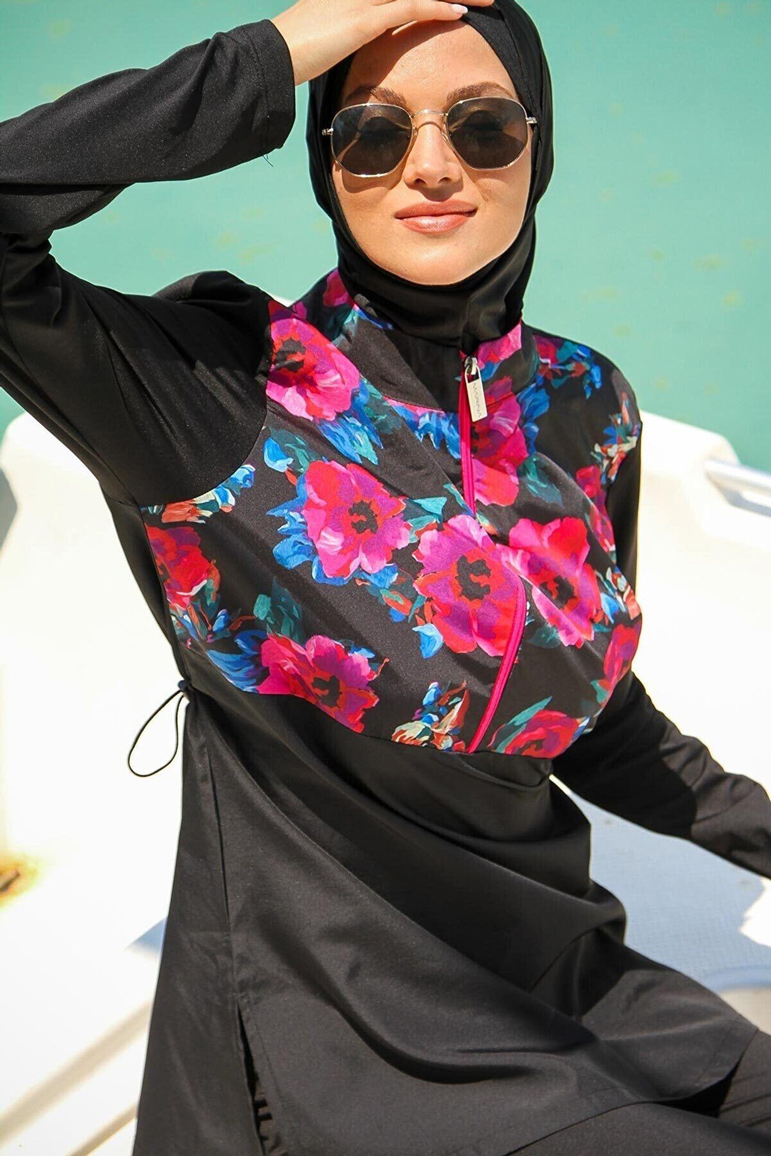 Woven Black Burkini Modest Swimwear M2268 - Etsy